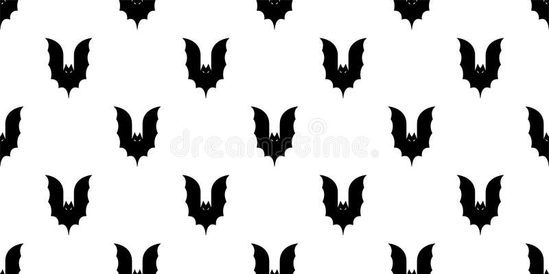 Bat Seamless Pattern Halloween Vector Vampire Dracula Ghost Doodle Cartoon Illustration Gift ...