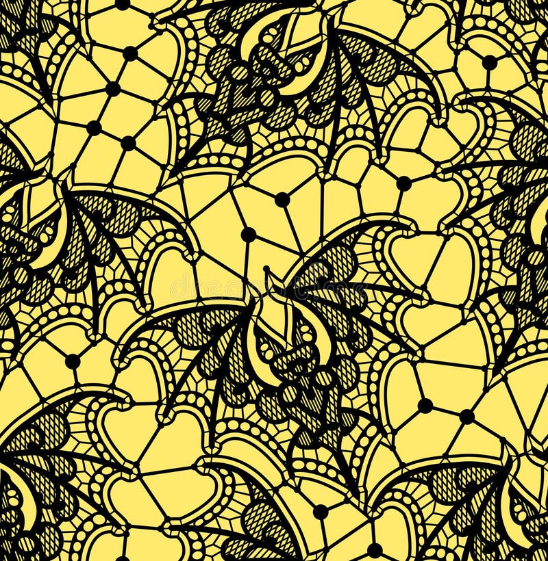 Yellow Vector Lace. Square Frame Stock Vector - Illustration of ...