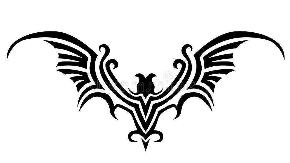 Bat tattoo stock vector. Illustration of flame, carnivore - 20938732