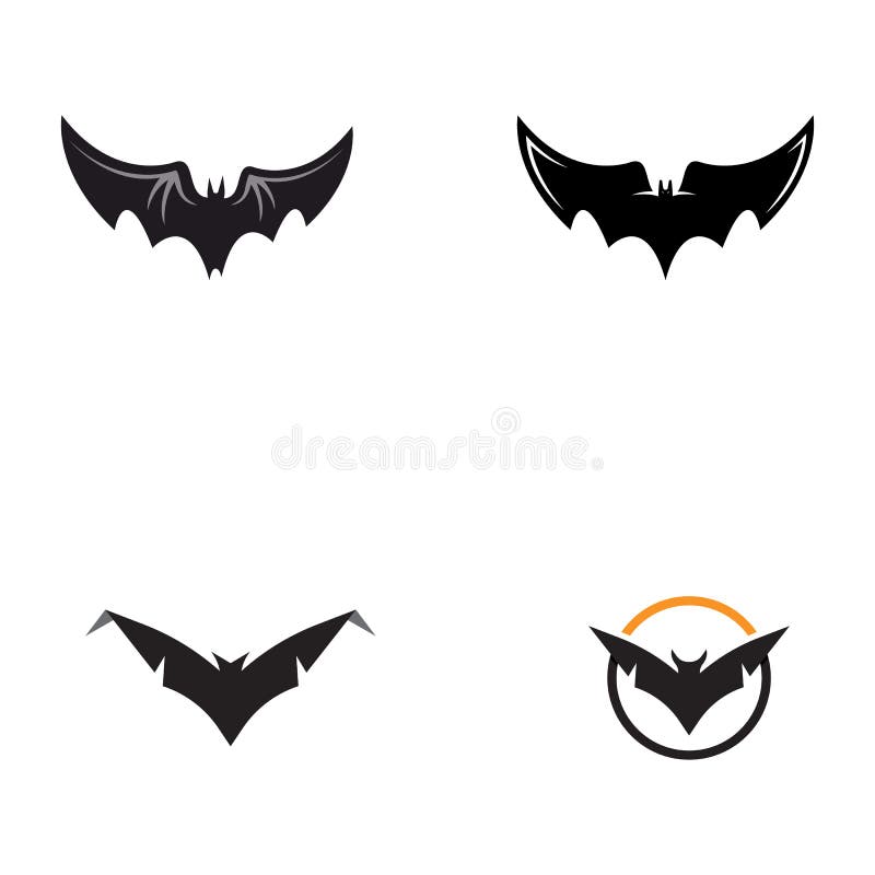Bat Vector Icon Logo Template Stock Vector - Illustration of silhouette ...
