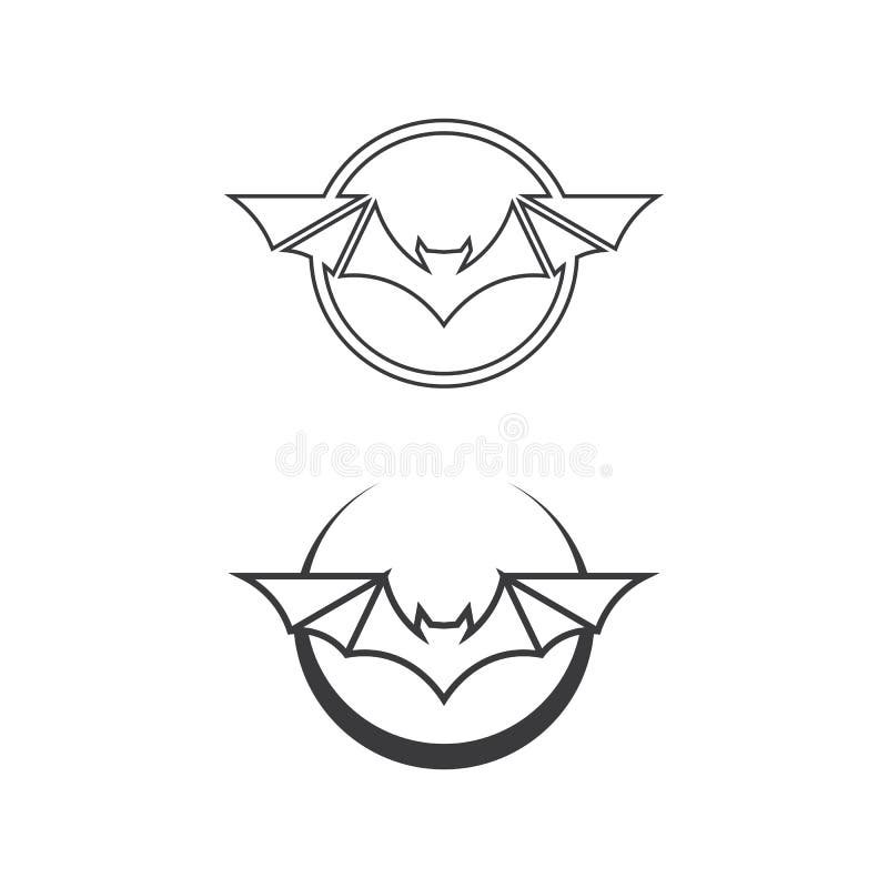 Bat Vector Icon Logo Template Stock Illustration - Illustration of ...