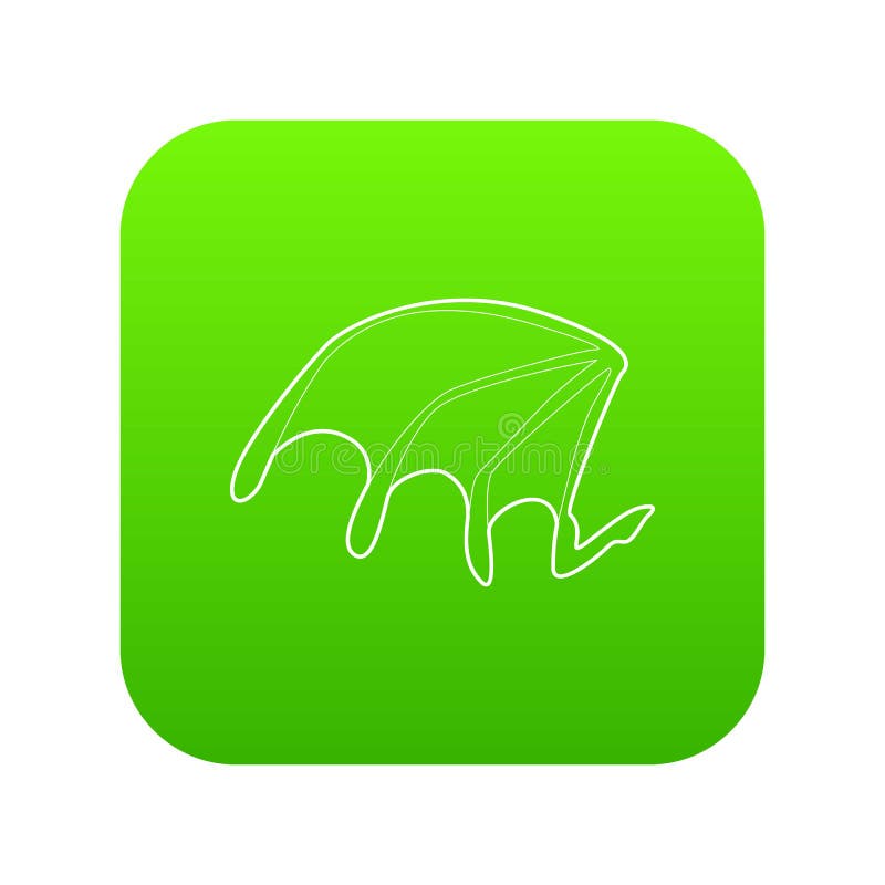 Bat wing icon green vector stock vector. Illustration of symbol - 137851761