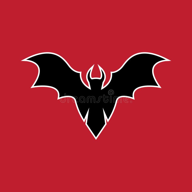 Bat Wing Silhouette Icon and Symbol Vector Template Illustration Stock ...