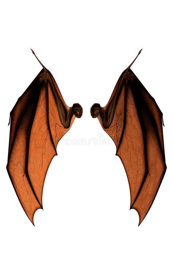 Bat Wings, Costume Wings with Clipping Path. Stock Illustration ...