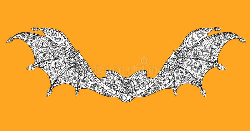 Bat Zentangle Stock Illustrations – 124 Bat Zentangle Stock ...