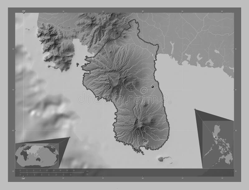 Bataan, Philippines. Grayscale. Capital Stock Illustration ...