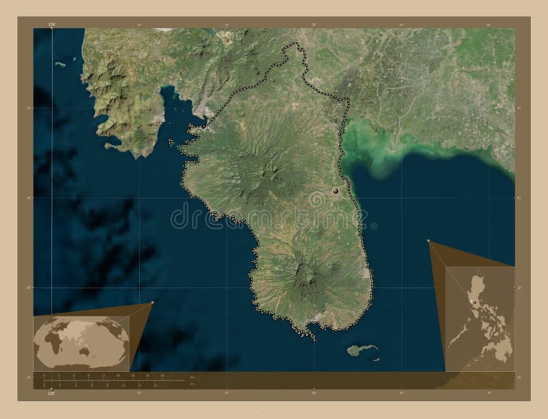 Bataan, Philippines. Low-res Satellite. Capital Stock Illustration ...