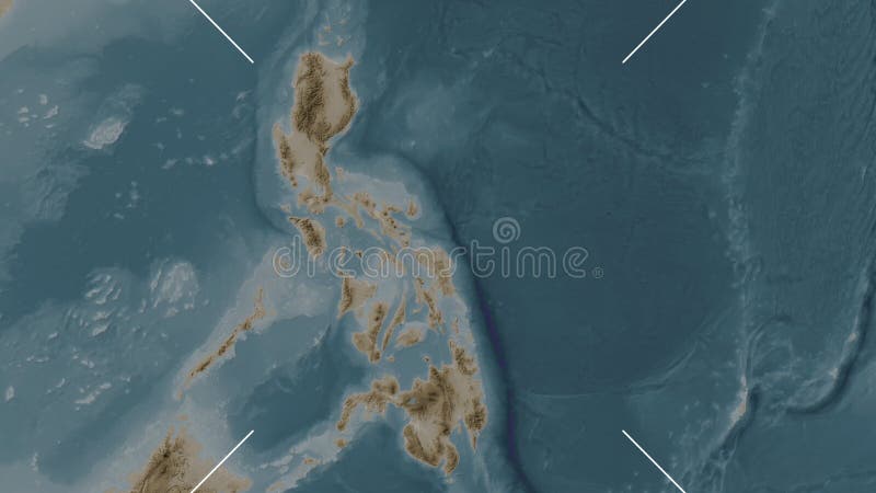 Batag Island in the Philippine Sea. Sepia Map. Slide Stock Video ...