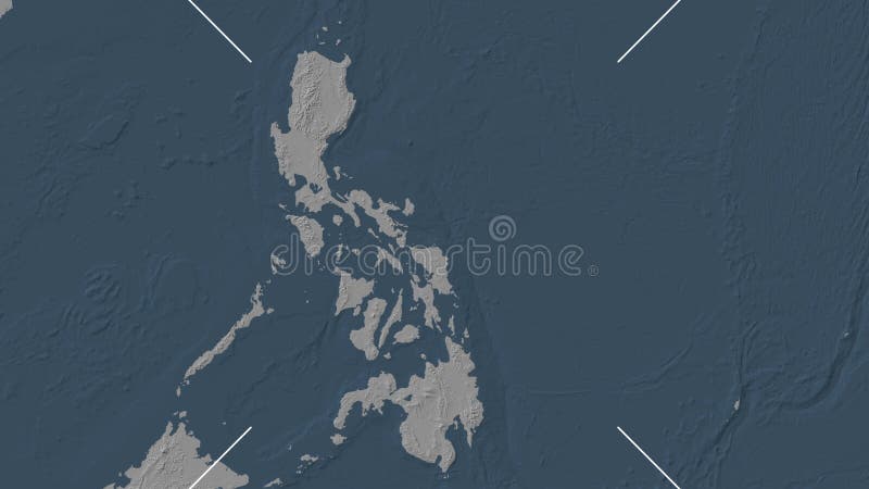 Batag Island in the Philippine Sea. Steel Blue Map. Slide Stock Footage ...