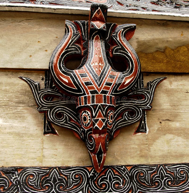 Batak House Ornament in Sumatra Stock Photo - Image of lines, asia: 7485922