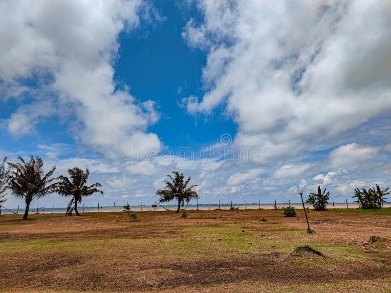 Batakan Beach and Beautiful Sky Stock Image - Image of beautiful, wind ...