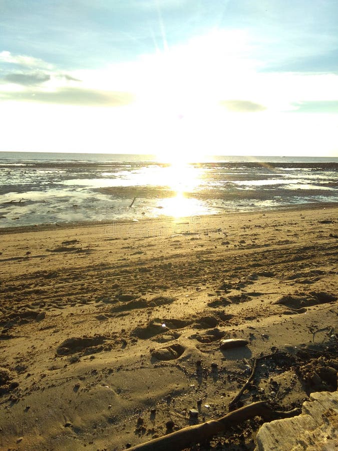Batakan Beach Sky in the Morning Stock Image - Image of water, rock ...