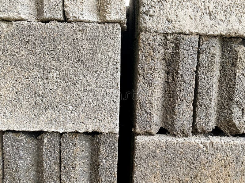 Batako is Raw Concrete Block Wall Stock Photo - Image of wood, tile ...