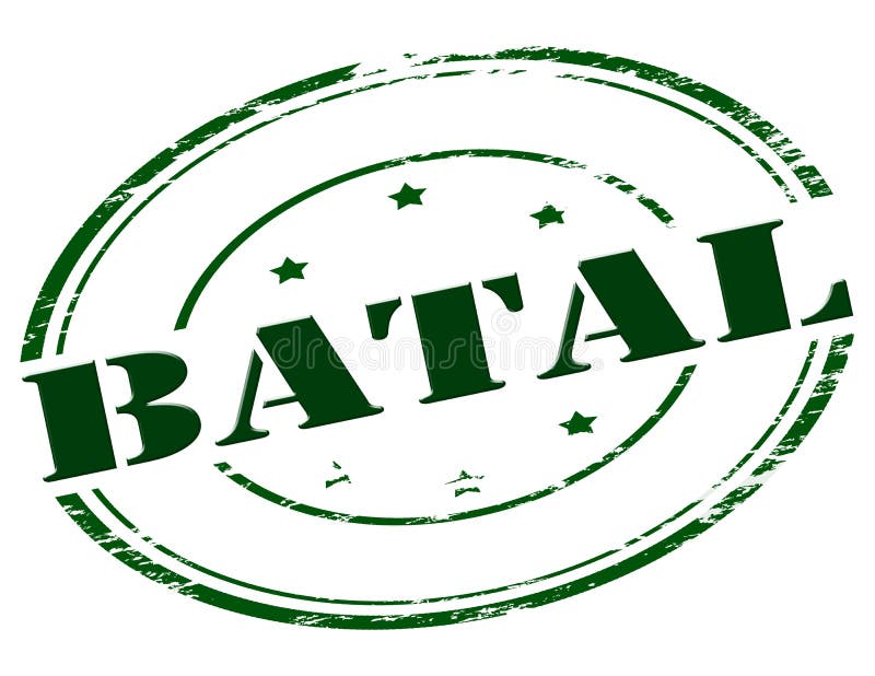 Stamp with word Batal stock vector. Illustration of word - 207200100