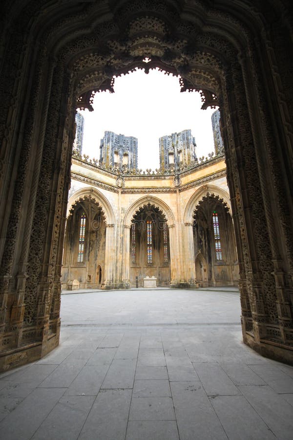 Batalha Monastery Inperfect Chapels Stock Photo - Image of monastery ...