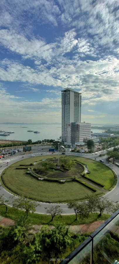 Batam Center Morning View Bea Blue Harbour Blue Sky Stock Image - Image ...
