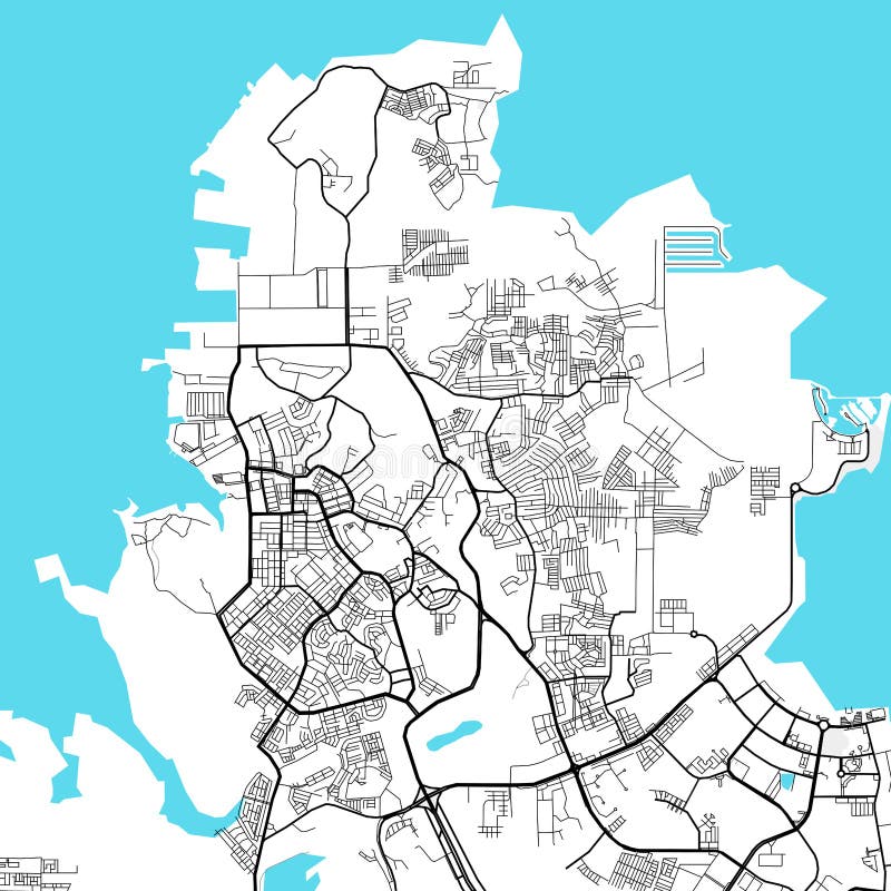 Batam Indonesia City Map in Retro Style. Outline Map Stock Vector ...