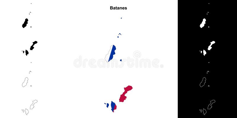 Batanes outline map stock vector. Illustration of lalawigan - 323860152