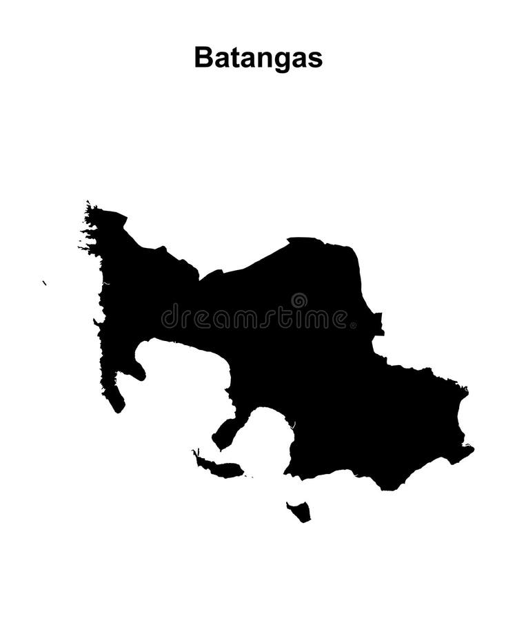 Batangas outline map stock vector. Illustration of probinsiya - 360617388