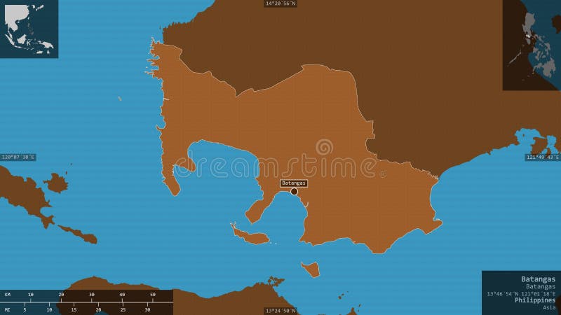 Batangas, Philippines - Isolated. Sentinel-2 Satellite Stock ...