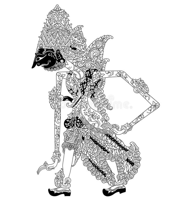 Batara Brahma stock vector. Illustration of wayang, traditional - 83464908