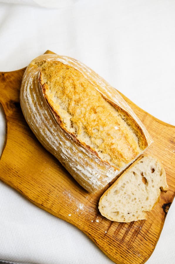 Batard shaped bread stock image. Image of cuisine, table - 44827689