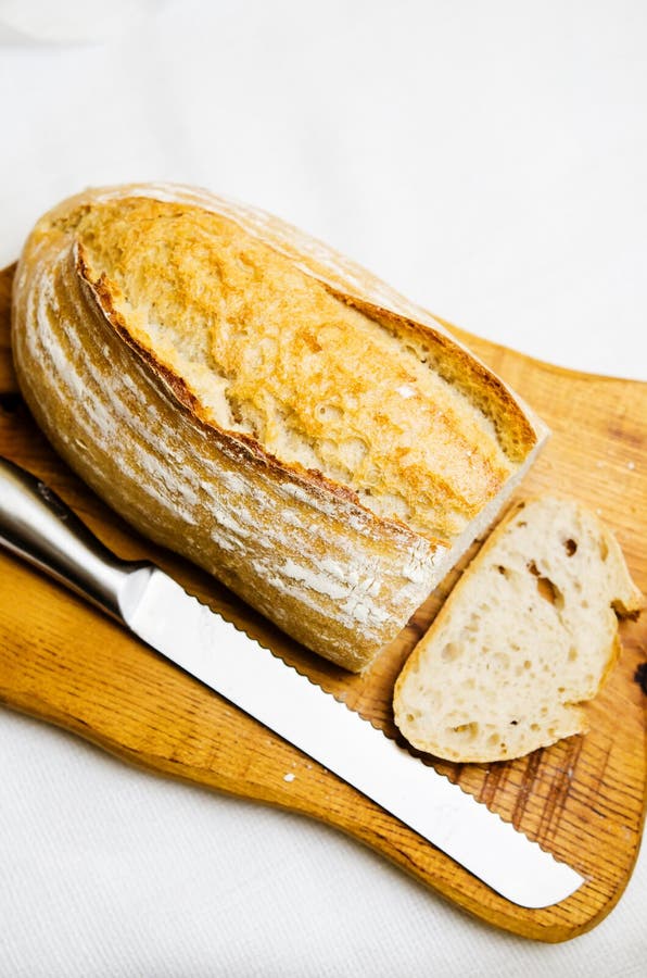 Batard shaped bread stock image. Image of cuisine, table - 44827689