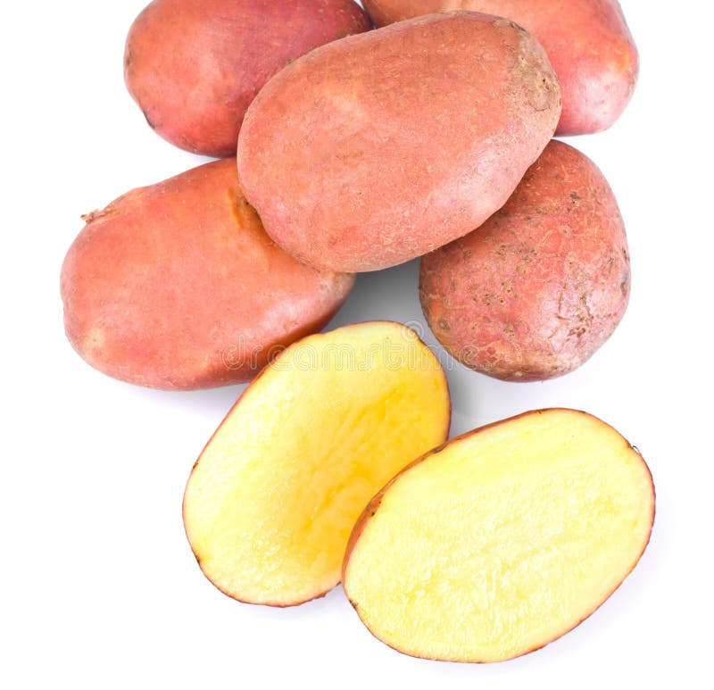 Batata Doce Da Batata Cor-de-rosa Isolada No Fundo Branco Foto de Stock ...