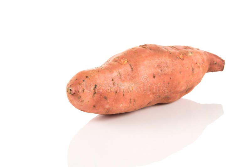 Batata en el fondo blanco imagen de archivo. Imagen de amarillo - 269191507