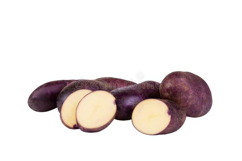 Batatas Azuis Isoladas No Fundo Branco Imagem de Stock - Imagem de ...