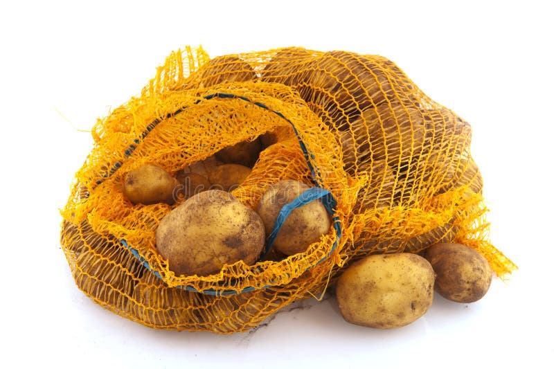 Batatas do saco foto de stock. Imagem de alimento, rede - 16044894