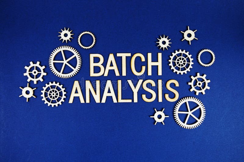 Batch Analysis Alphabet Letters with Gears Element on Navy Blue ...