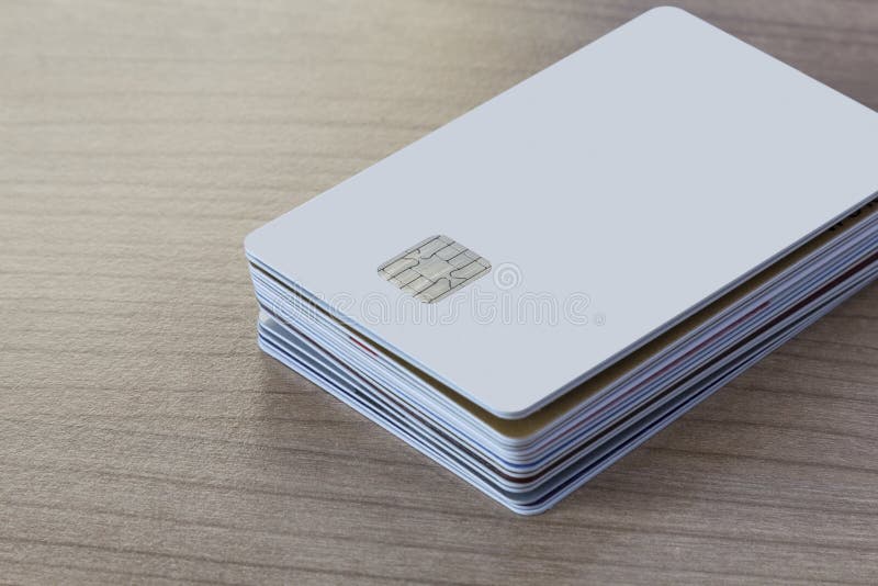 Batch of Credit or Debit Card on a Table Stock Photo - Image of buying ...