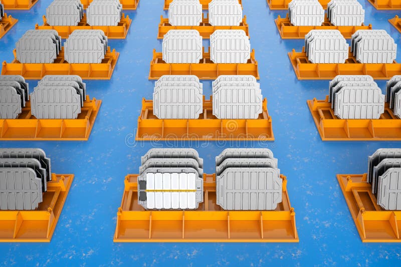 Batch of Electric Vehicle Batteries or Pallet of Lithium-ion Battery ...