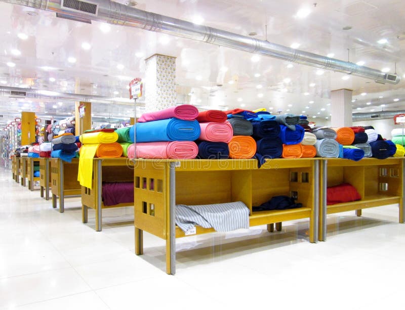 Batch of Fabric in a Store. Editorial Image - Image of meter, fabric ...