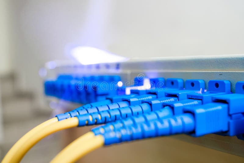Batch Wires are Connected in the Optical Fiber Distribution Frame ...