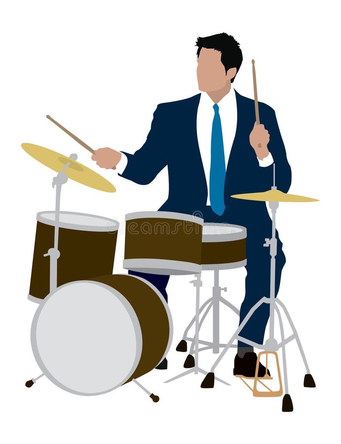 Batería ilustración del vector. Ilustración de redoblante - 8660862