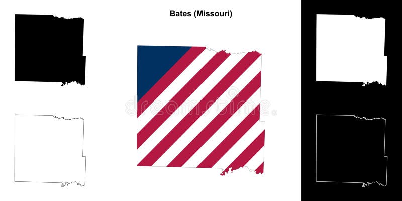 Bates outline map stock illustration. Illustration of cartography ...