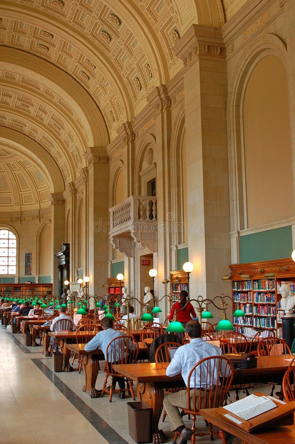 Bates Reading Room, Boston Public Library Editorial Photo - Image of ...