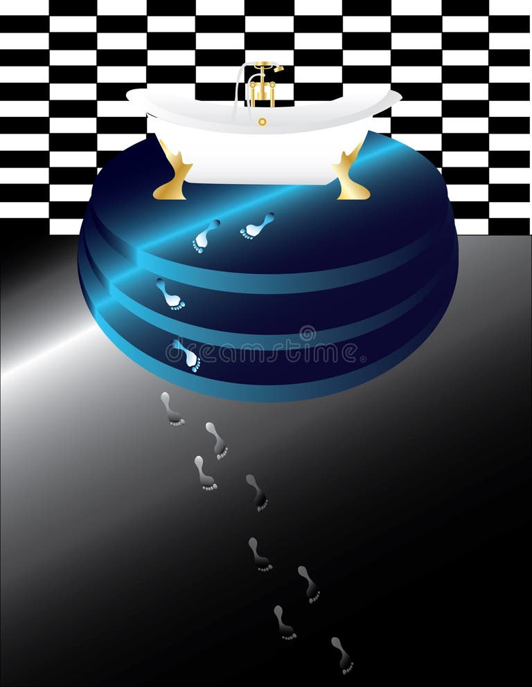 Bathtub Footprints Stock Illustrations – 92 Bathtub Footprints Stock ...