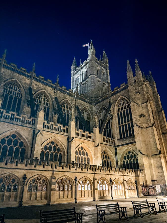 Bath Abbey stock image. Image of church, scenic, ancient - 395118151