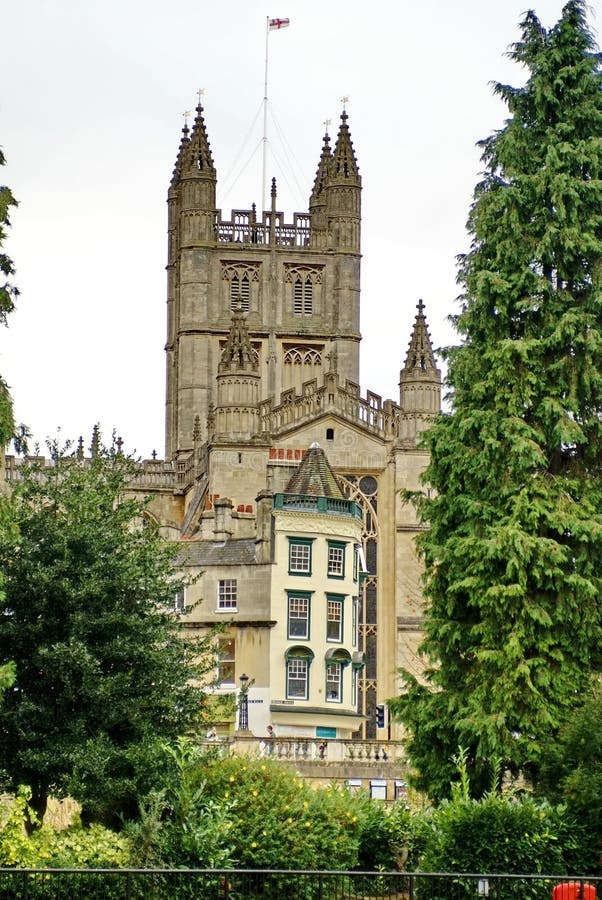 Bath Abbey by the River Avon in Autumn Stock Image - Image of foliage ...