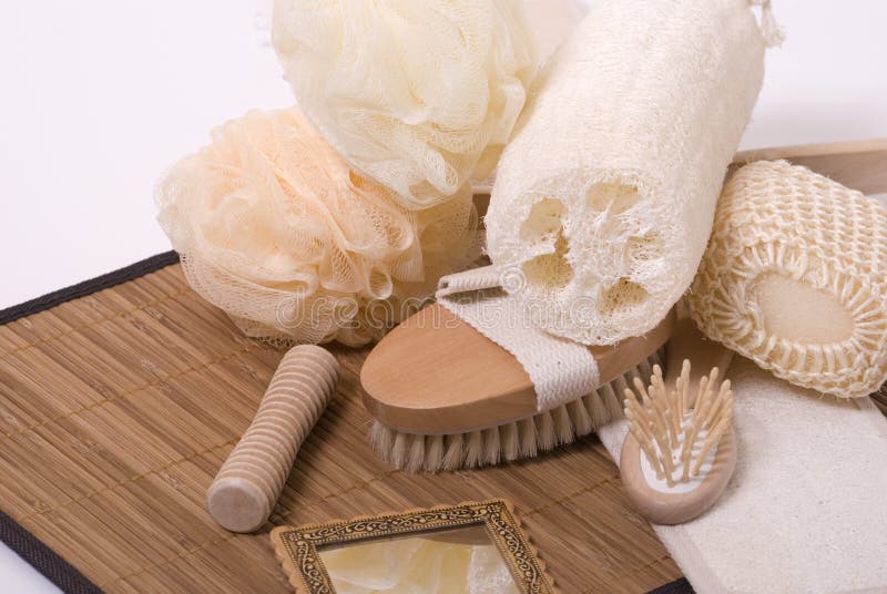 Bath accessories stock photo. Image of sponge, beauty - 5640720