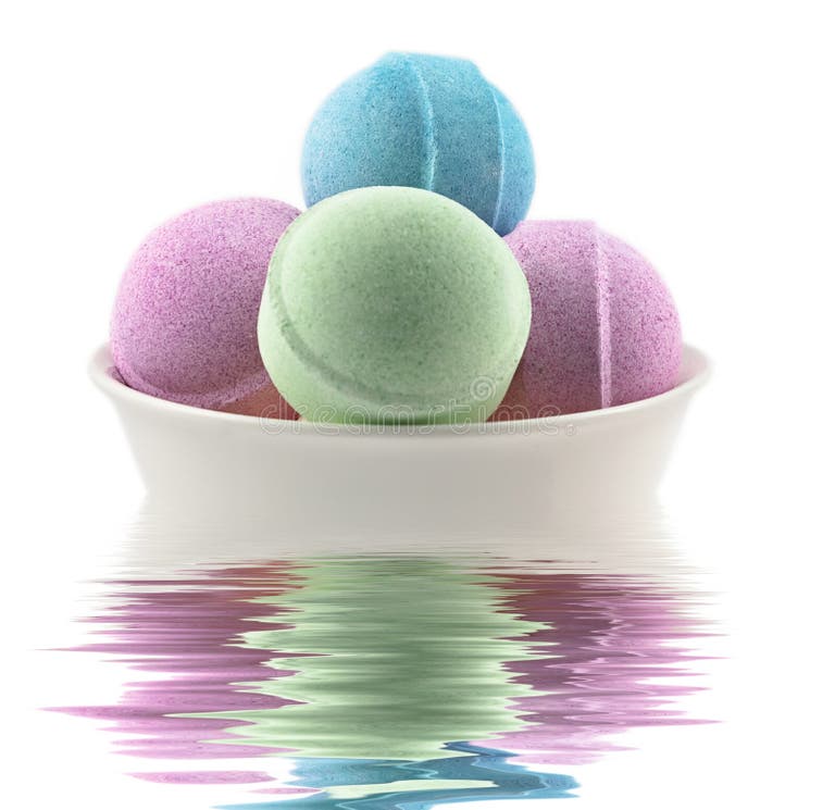 Bath balls and candle stock image. Image of close, hygiene - 13118225