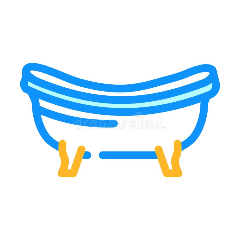 Bath Bathroom Interior Color Icon Vector Illustration Stock Vector ...