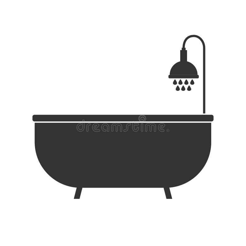 Bath, Bathroom, Shower Icon. Vector Illustration, Flat Design Stock ...
