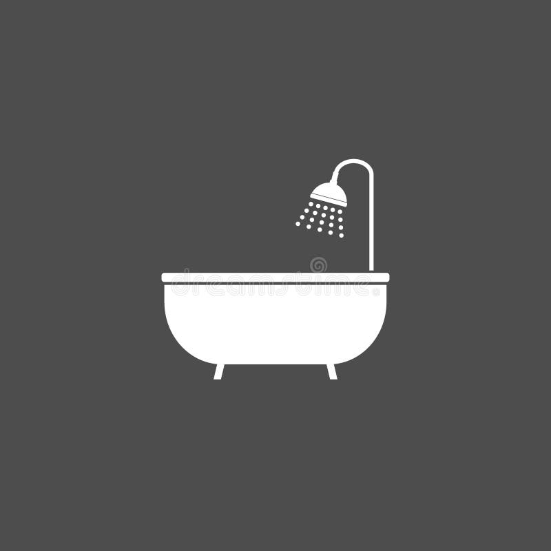 Bath, Bathroom, Shower Icon. Vector Illustration, Flat Design. Stock ...