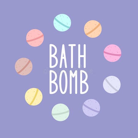 Bath bomb frame stock vector. Illustration of vector - 118773247