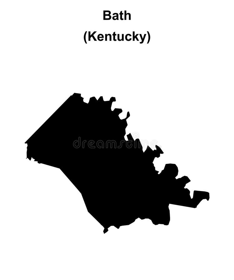 Bath outline map stock vector. Illustration of region - 361595670
