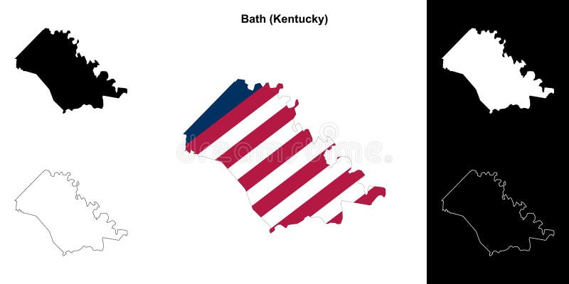 Bath outline map stock illustration. Illustration of area - 323911285